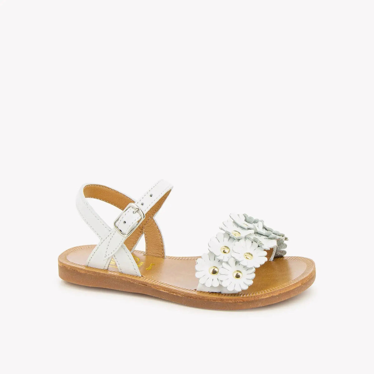 Découvrez nos sandales enfant PLAGETTE MULTI FLO Blanc | POM D'API